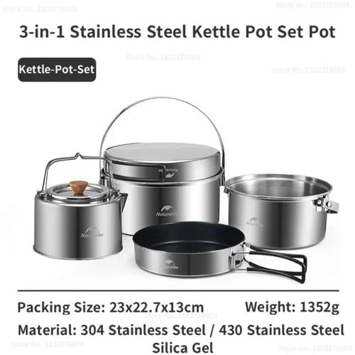Promo nesting cooking set Naturehike glamping nature hike Camping Masak ...