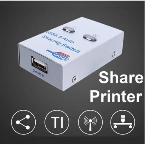 Jual Auto Switch Usb Printer 2 Port Sharing Switcher USB 2.0 Printer Kable Manual Otomatis ...