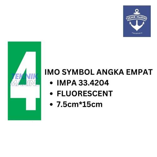 Jual IMO Symbol Sticker Number 4 / IMO stiker angka EMPAT IMPA 33.4204 ...