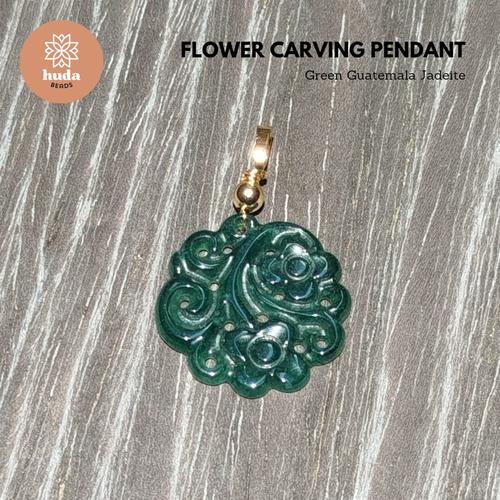 Jual PREMIUM JADE PENDANT Flower Carving | Liontin Giok Guatemala ...