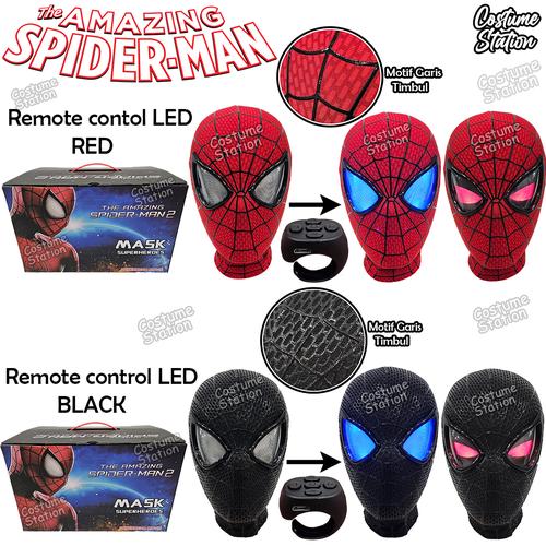 Jual Topeng Spiderman The Amazing LED Remote Control / Helm Marvel ...