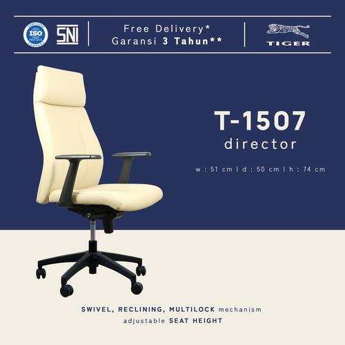 Jual T-1507 Direktur | Tiger Kursi Kantor Ergonomis - Cream - Kota ...