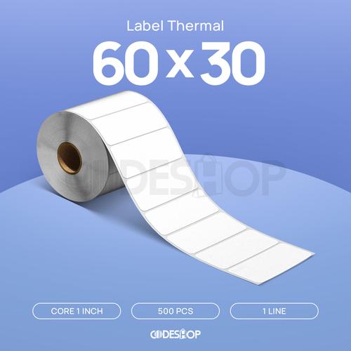 Jual Stiker Label Thermal 60x30 mm Codeshop Premium 1 Line Core 1 Inch ...