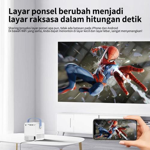 Jual Proyektor Android paket hub hp 6000 lumens 1080P FHD proyektor ...