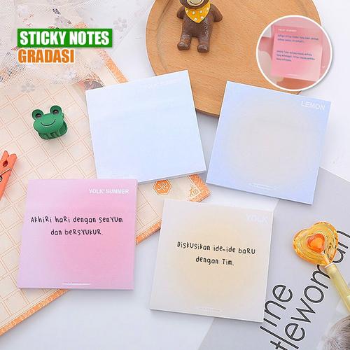 Promo Tseloop-A102 Sticky Notes Gradasi Polos Isi 50 Lembar Alat Tulis ...