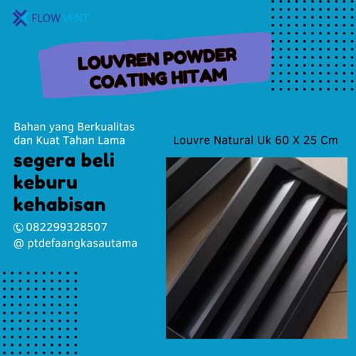 Jual Louvre powder coating hitam 60 X 25 cm - Jakarta Timur - Flow Vent ...