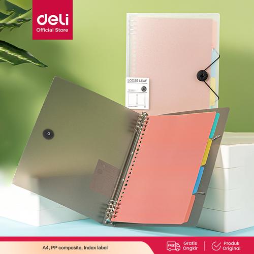 Jual Deli Binder / Loose-Leaf Notebook A4 A5 B5 Strap Kunci HXX-3 - A4 ...