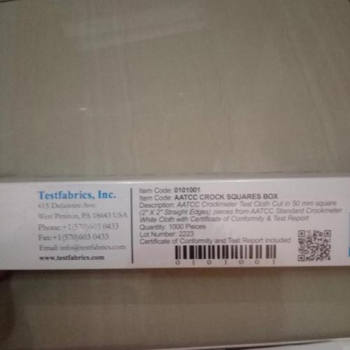 Jual Aatcc Crockmeter Crock Square 2" X 2" 1000 Pcs - Kota Bandung ...