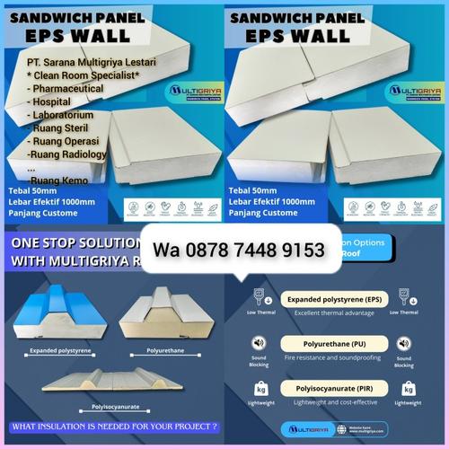 Jual EPS sandwich panel dinding - tebal 50 mm - Kab. Tangerang ...