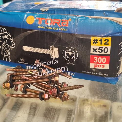 Jual Baut Roofing Ruping 12 x 50 Sekrup Baja Ringan Skrup SDS Self ...