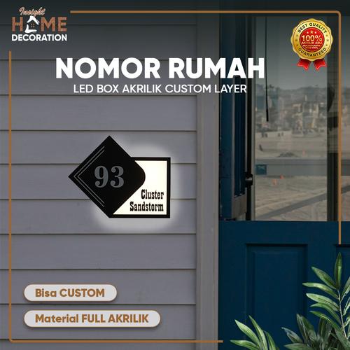 Jual Nomor Rumah Led Box Custom Layer Akrilik Menyala - Clover - Kab ...