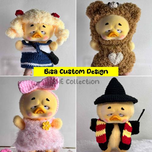Jual Baju dress rajut custom Upset duck rajut boneka viral - Baju angry ...