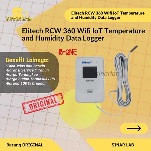 Jual Elitech RCW 360 Wifi IoT Temperature and Humidity Data Logger ...