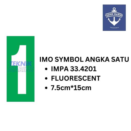 Jual IMO Symbol Sticker Number 1 / IMO stiker angka SATU IMPA 33.4201 ...