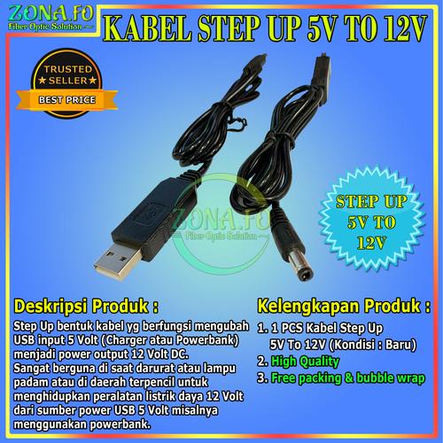 Promo Kabel Step Up USB 5V To 12V DC Power Supply Charger Converter ...