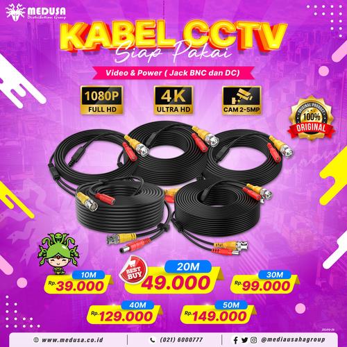 Jual Cable Kabel Jadi CCTV Siap Pakai Video&Power 10 / 20 / 30 /40 / 50 ...