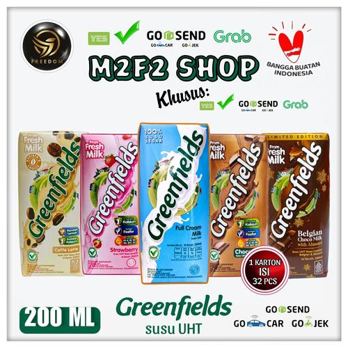 Jual Greenfields Susu Kotak UHT Chocolate Strawberry Full Cream Milk ...