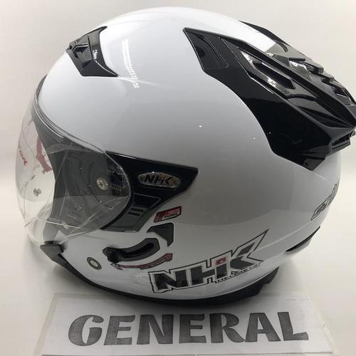 Jual [READY] HELM NHK HALF FACE GT AVENGER SOLID WHITE PUTIH DOUBLE ...