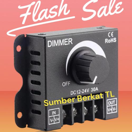 Jual Dimmer DC 12V 24V 30A Dimer Pengatur Cahaya Led Strip Stripe ...