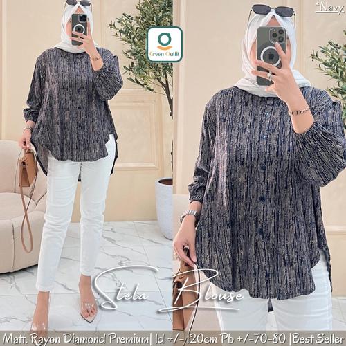 Jual Atasan Jumbo LD 120 Blouse Wanita Terbaru Bahan Rayon Diamond ...