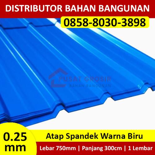 Jual Atap Spandek Galvalum Biru 0.25mm Lebar 750mm Panjang 300cm (3 ...