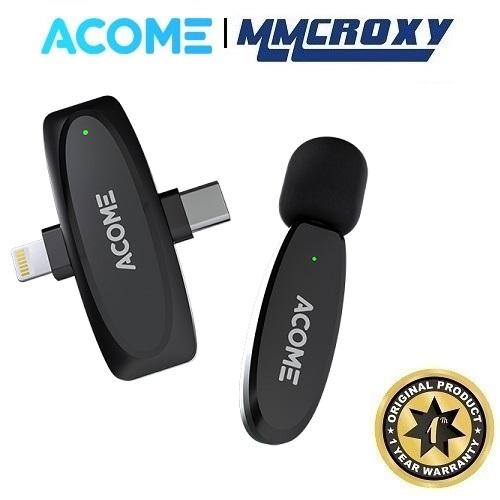 Promo Acome AWA-V7B Wireless Microphone Clip On Jepit Dual Plug ...