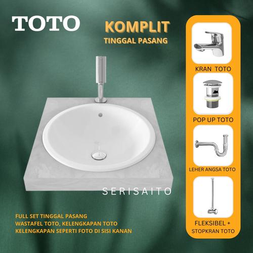 Jual Wastafel TOTO Meja Bulat LW 530 J / Washtafel Keramik LW530 LW530J ...