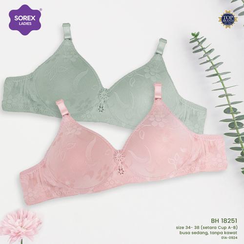 Jual Sorex Bra Tanpa Kawat Busa Kait 2 Cup A-B Nilon Mix Bra Harian BH ...