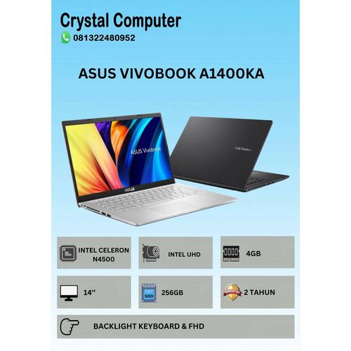 Jual ASUS Vivobook 14 A1400KA - INTEL CELERON N4500 RAM 4GB SSD 256GB ...