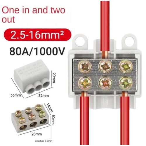 Jual Terminal Block ZK-316 / EX-316 High Power Splitter 1000V/80A Joint ...