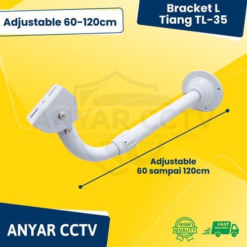 Jual Bracket Tiang L Adjustable Bracket Tiang CCTV TL-35 II Panjang 60 ...