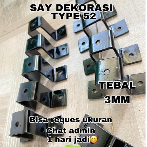 Jual SAY DEKORASI TYPE 52 KLEM BESI HOLLOW UKURAN T4xP2 cm TEBAL 3MM ...