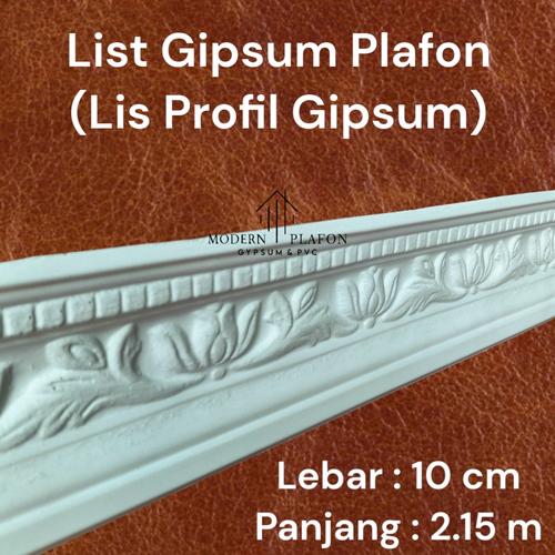 Jual List gypsum motif mawar 10 cm & 15 cm / Lis profil gipsum plafon ...