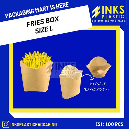 Jual BOX KENTANG GORENG UKURAN L FRENCH FRIES BOX KRAFT DUS KENTANG ...