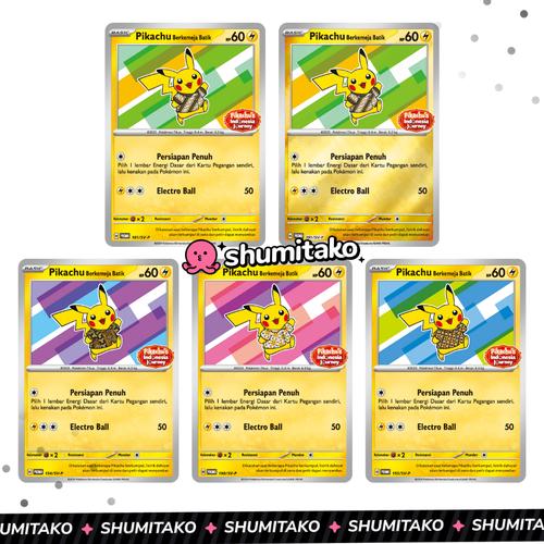 Jual Kartu Pokemon TCG Cards Pikachu Berkemeja Batik Xatu Staryu Flower ...