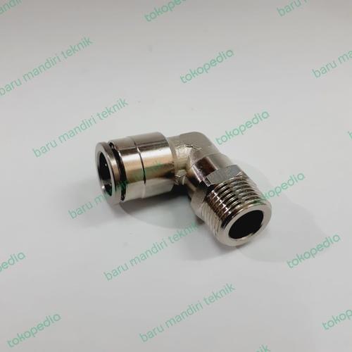 Jual fiting pneumatic PL 10-03 BESI PU 10mm drat 3/8"inch - Jakarta ...