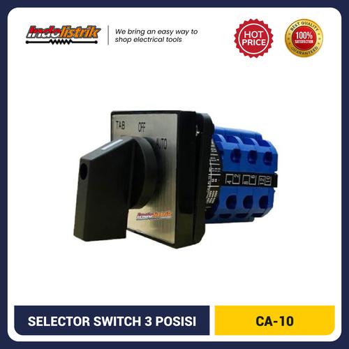 Promo Selector Switch 3 Posisi Manual Off Auto 3 Pole CA-10 TAB CA10 3P ...