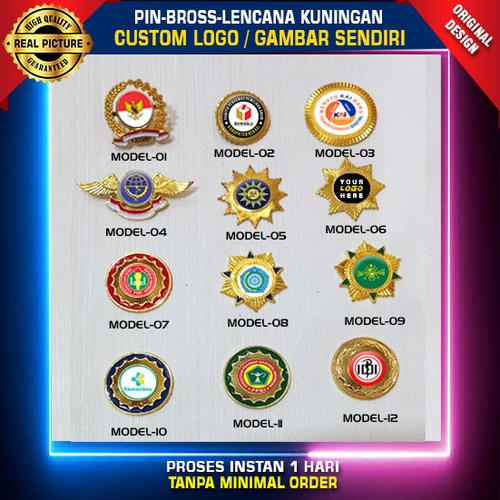 Jual PIN/BROSS/LENCANA Custom LOGO SENDIRI, Bahan Kuningan-Terlengkap ...