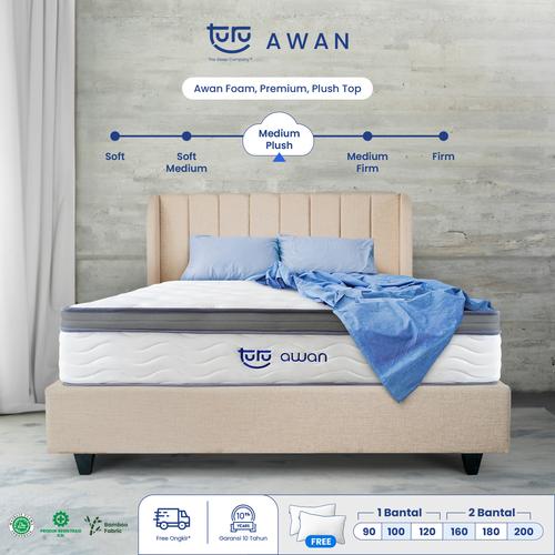 Promo Kasur TURU AWAN Plush Top Hybrid Premium Awan Memory Foam Pocket Spring - Medium Soft ...