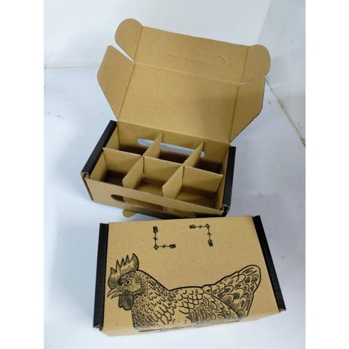 Jual Dus Kemasan Telur Ukuran 14x9x6cm Box Packaging Egg Isi 6 Coklat ...