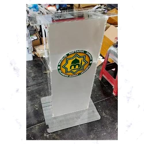 Promo Podium Mimbar Akrilik 8mm (FROSTED) Logo Timbul - Kab. Kebumen ...