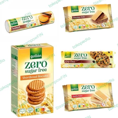 Jual Gullon Zero Sugar Free Chocolate Vanilla Shortbread Biscuits Chip ...