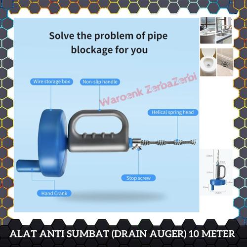Jual KAWAT SPIRAL ALAT ANTI TERSUMBAT SUMBAT PEMBERSIH SALURAN PIPA PEMBUANGAN SALURAN AIR WC ...