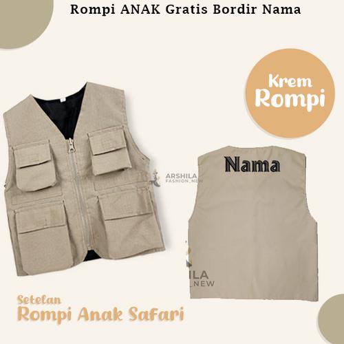 Jual Rompi Anak Laki Laki Perempuan 2 sampai 14 Tahun GRATIS Bordir ...
