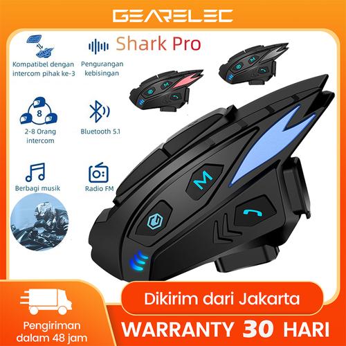 Promo Shark Pro Headset Helm Sepeda Motor 2-8 Orang Earphone Interkom ...