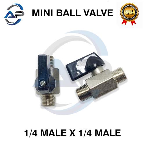 Jual Mini Ball Valve Male x Male 1/4 / Stop Kran Male x Male 1/4" - Jakarta Barat - Aneka ...