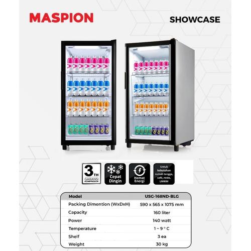 Jual MASPION USG 168 ND - NEW DOOR - SHOWCASE 168LT KULKAS - Kota ...
