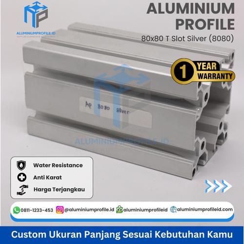 Jual ALUMINIUM PROFILE 8080 T SLOT SILVER PER 1 CM SANGAT MURAH DAN BERKUALITAS - Kab. Bekasi ...