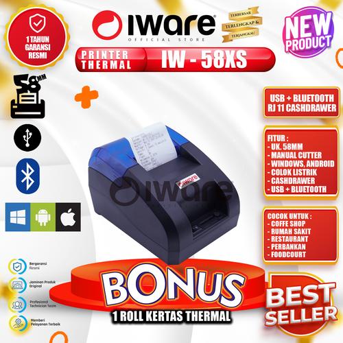 Promo Iware Printer Thermal Kasir Usb Bluetooth RPP02N PPOB C-58XS | ZJ ...