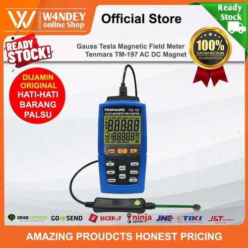 Jual Gauss Tesla Magnetic Field Meter Tenmars TM-197 AC DC Magnet TM197 ...